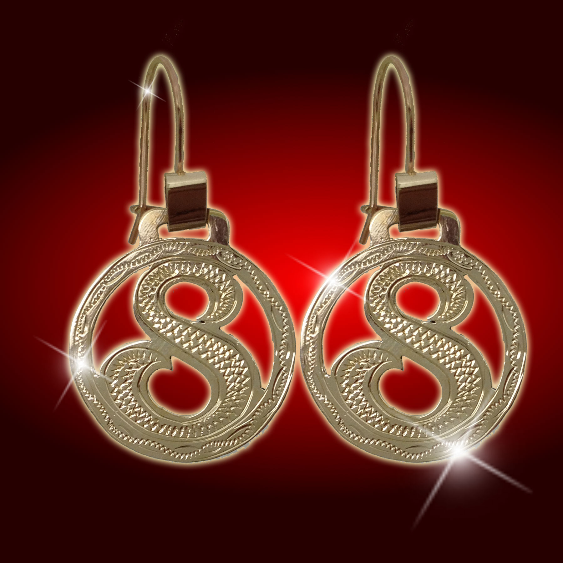 Panama Round Shape Initial Earring 3 sizes – Palm Jewelry