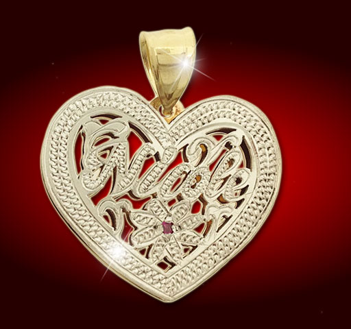 Double Heart shape Name Plate White Gold Top Design – Palm Jewelry